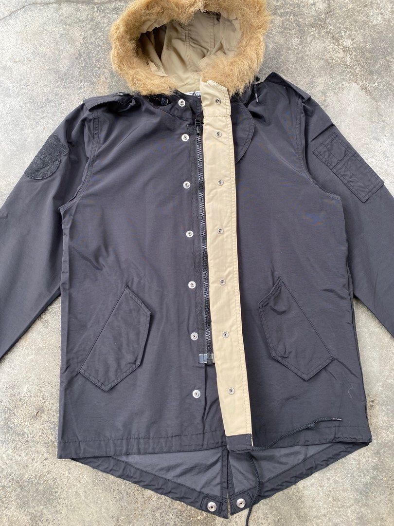 Vintage Stussy Germent Parka Jacket Hoodie, Men's Fashion, Tops & Sets ...