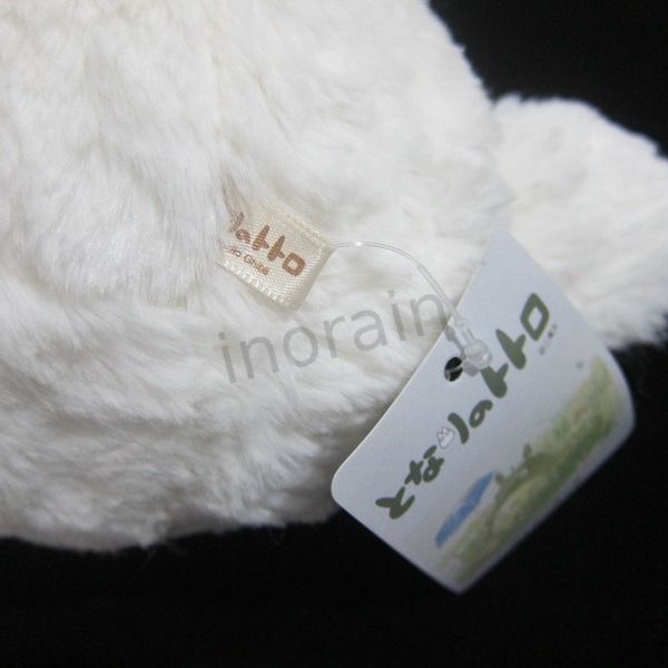 White Totoro Plush doll Rabbit Fur Texture Studio Ghibli My Neighbor ...