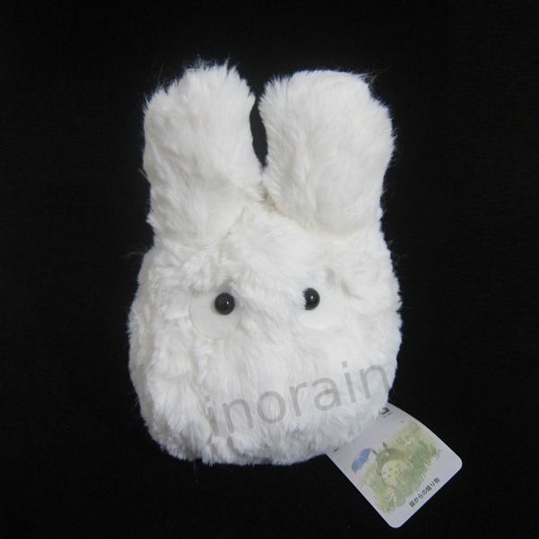 White Totoro Plush doll Rabbit Fur Texture Studio Ghibli My Neighbor ...
