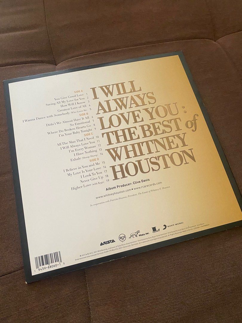 Whitney Houston The Best Collection Vinyl Record, Hobbies & Toys, Music ...
