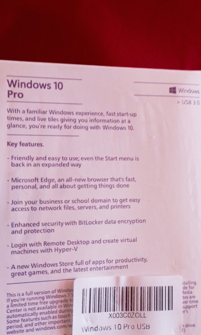 Windows 10 Pro USB, Computers & Tech, Office & Business Technology on Carousell