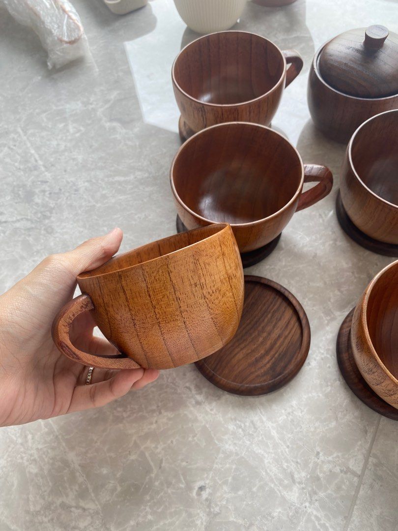 Wooden High Tea Set, Furniture & Home Living, Kitchenware & Tableware ...