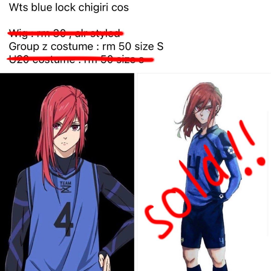 Wts blue lock chigiri cos, Hobbies & Toys, Toys & Games on Carousell