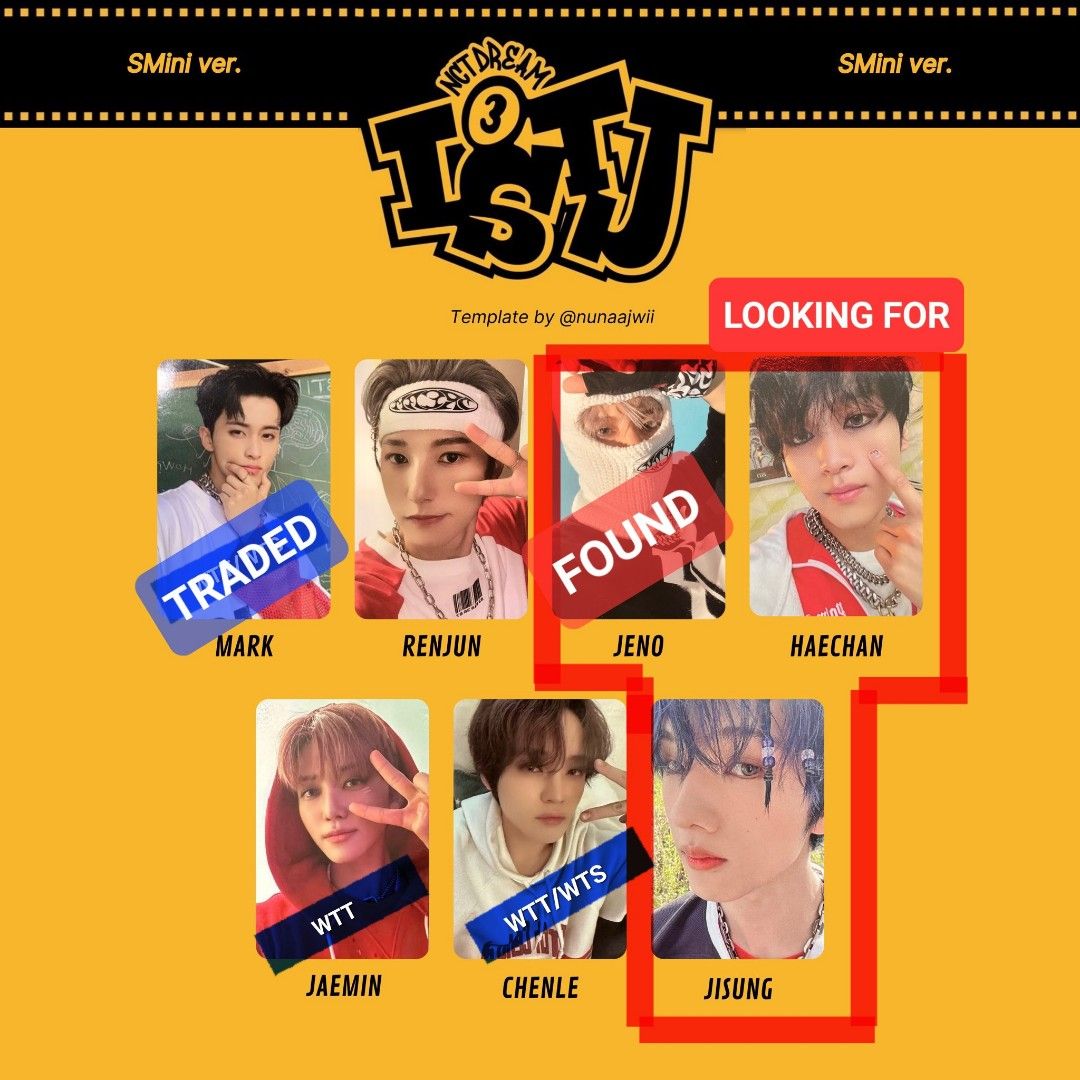 WTS/WTT NCT DREAM ISTJ SMINI CARDS, Hobbies & Toys, Memorabilia ...