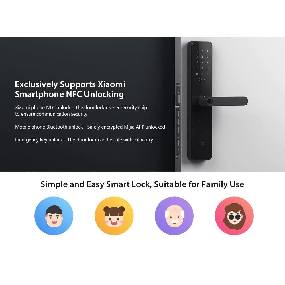 Xiaomi Mjia Mi Smart Lock 3D Fingerprint Bluetooth MJZNMS03LM ...