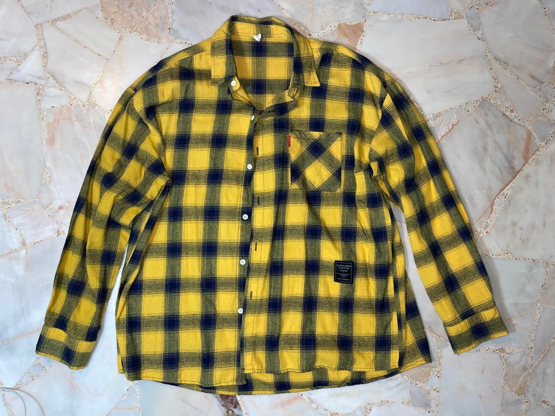 yellow flannel shirt, Men's Fashion, Coats, Jackets and Outerwear on ...