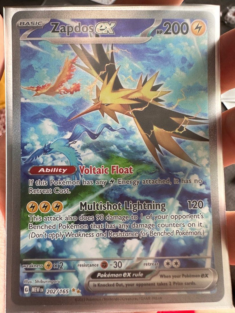 Zapdos EX SIR (Special Illustration Rare) 151 Scarlet & Violet Mew En ...