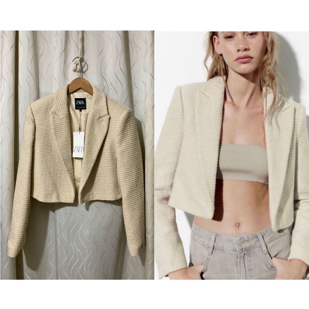 Zara Textured Blazer, Women's Fashion, Coats, Jackets and Outerwear on ...