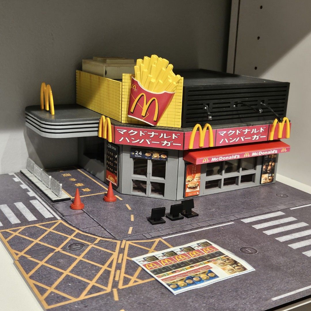 1/64 Die Cast Car Scale Magic City Diorama Mcdonald's Mcd Fast Food ...