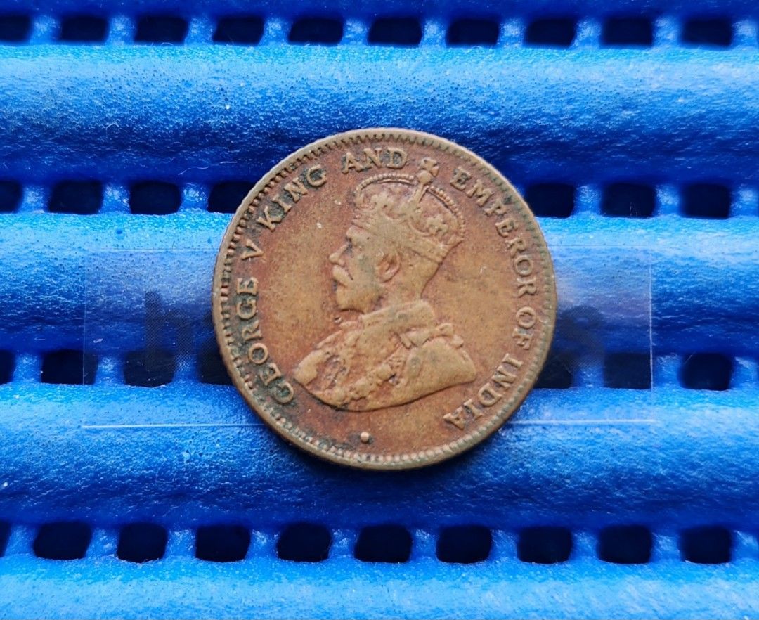 1916 Straits Settlements King George V 1/4 Cent Coin, Hobbies & Toys ...