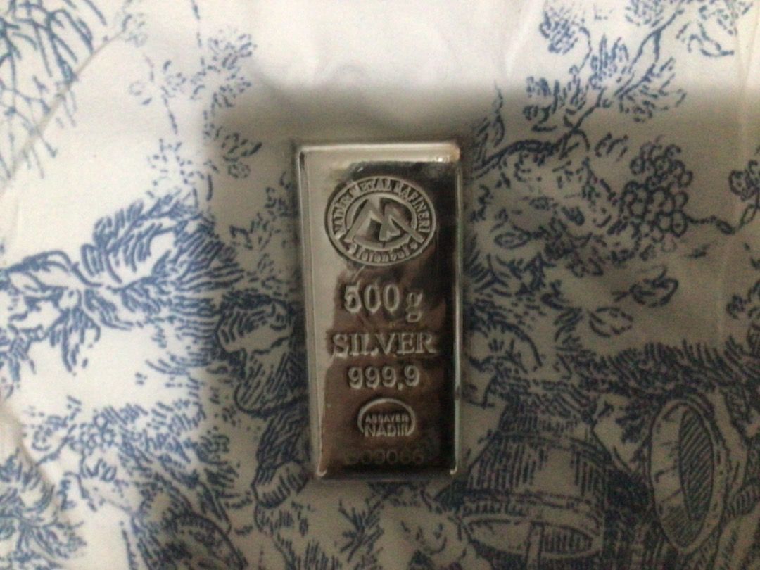 500g pure 999 silver bar with original Cert, Hobbies & Toys ...