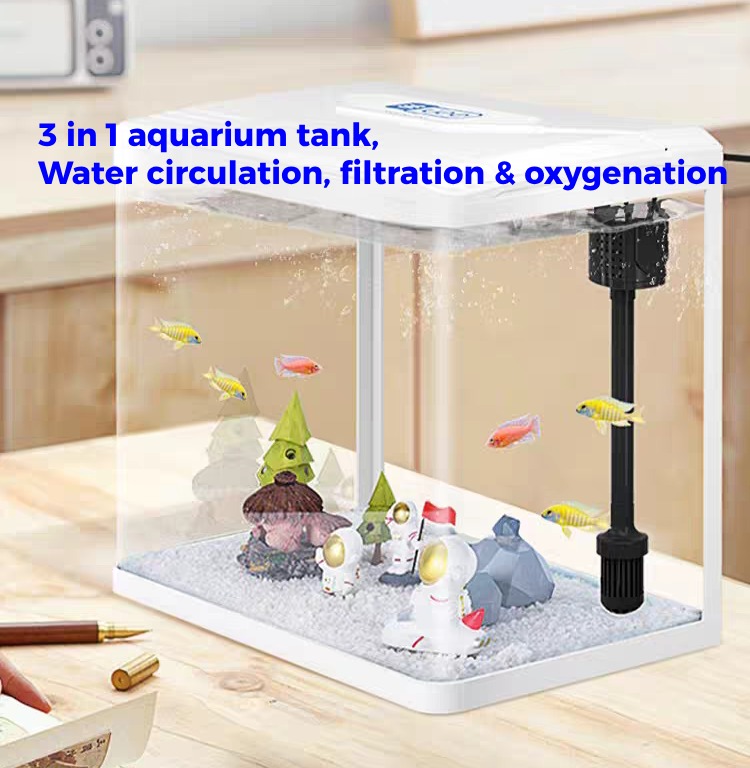 YEE 9 gallon aquarium kits, fisk tank, with filtration, water ...