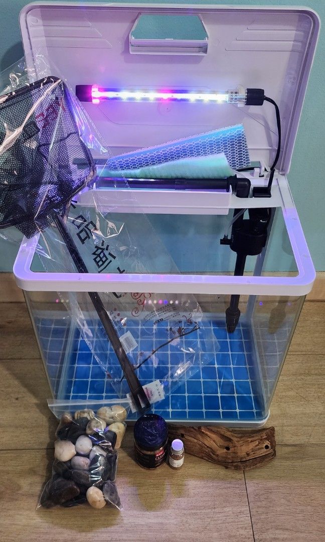 YEE 9 gallon aquarium kits, fisk tank, with filtration, water ...