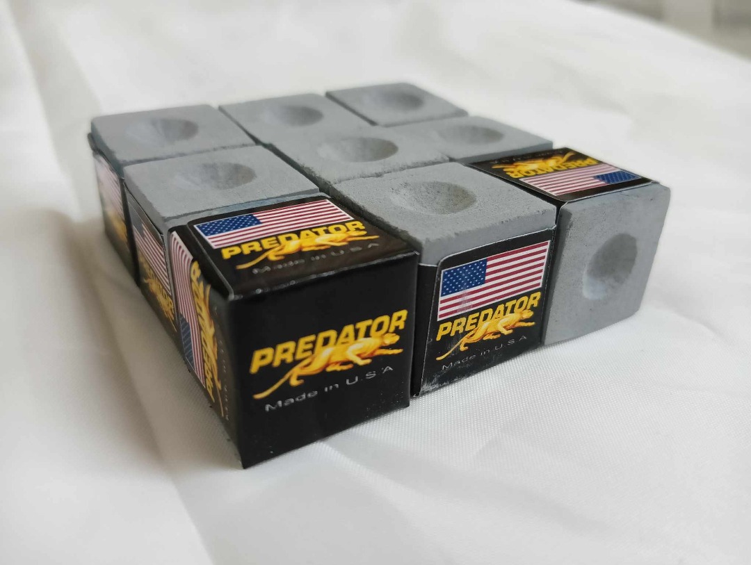 9pcs Predator Light Gray Billiard Chalk, Sports Equipment, Sports ...