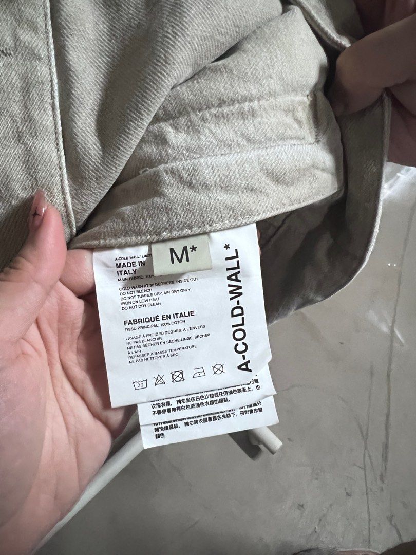 A cold wall (ACW) moon wash denim jacket, Men's Fashion, Coats, Jackets ...