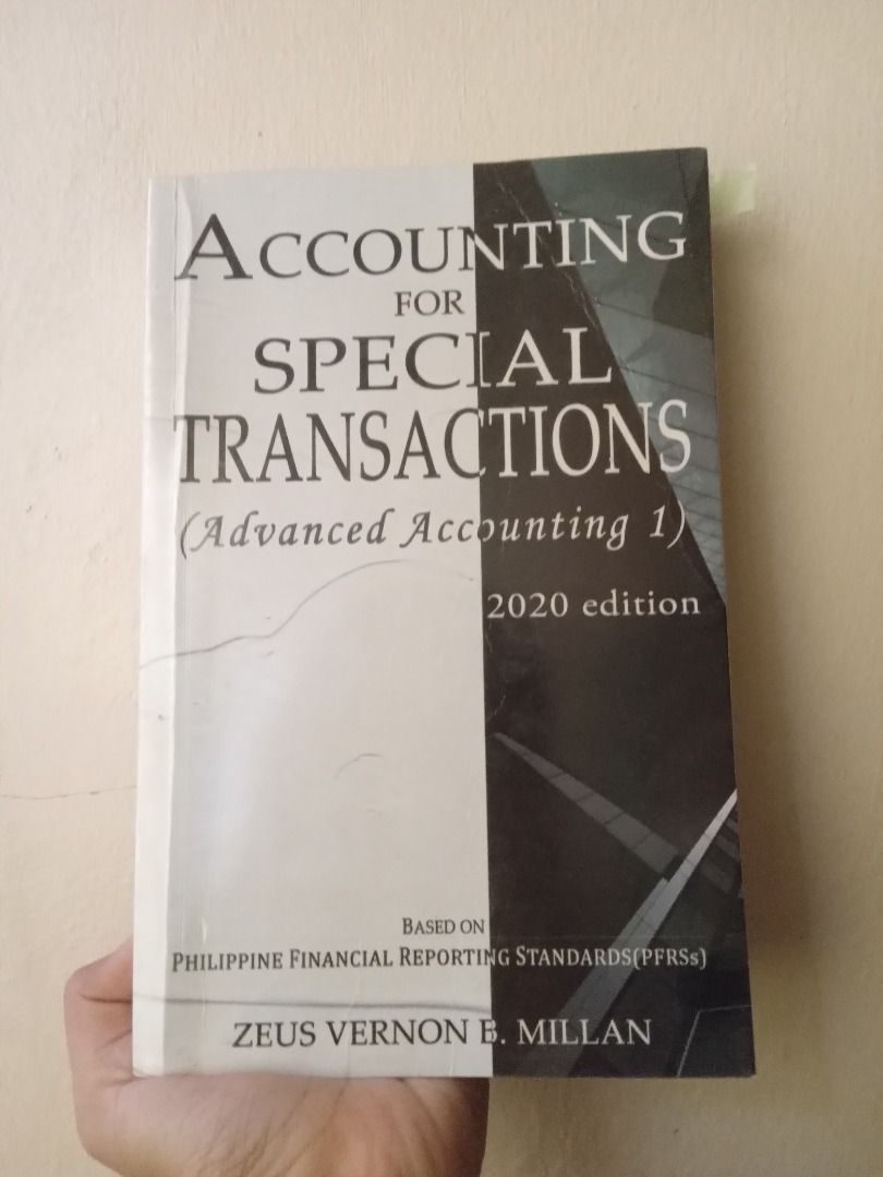 Accounting for Special Transactions by Millan 2020 edition, Hobbies ...