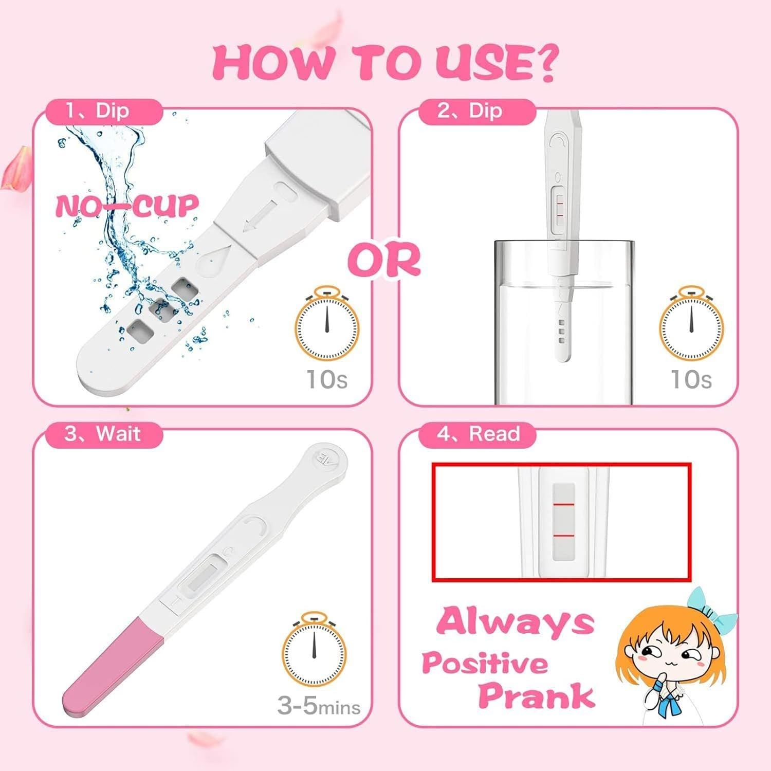 Acessorz Fake Prank Joke Pregnancy Test Always Positive - April Fool's ...