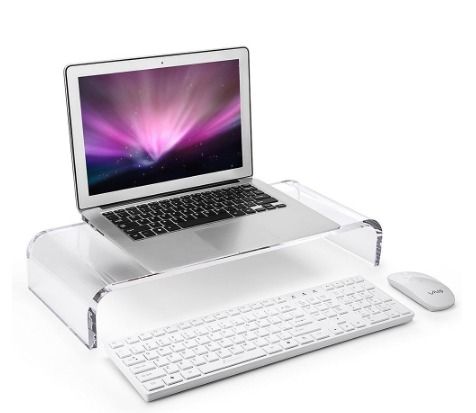Acrylic Computer Monitor Laptop TV Stand Riser 12MM Thickness KENCH0286 ...