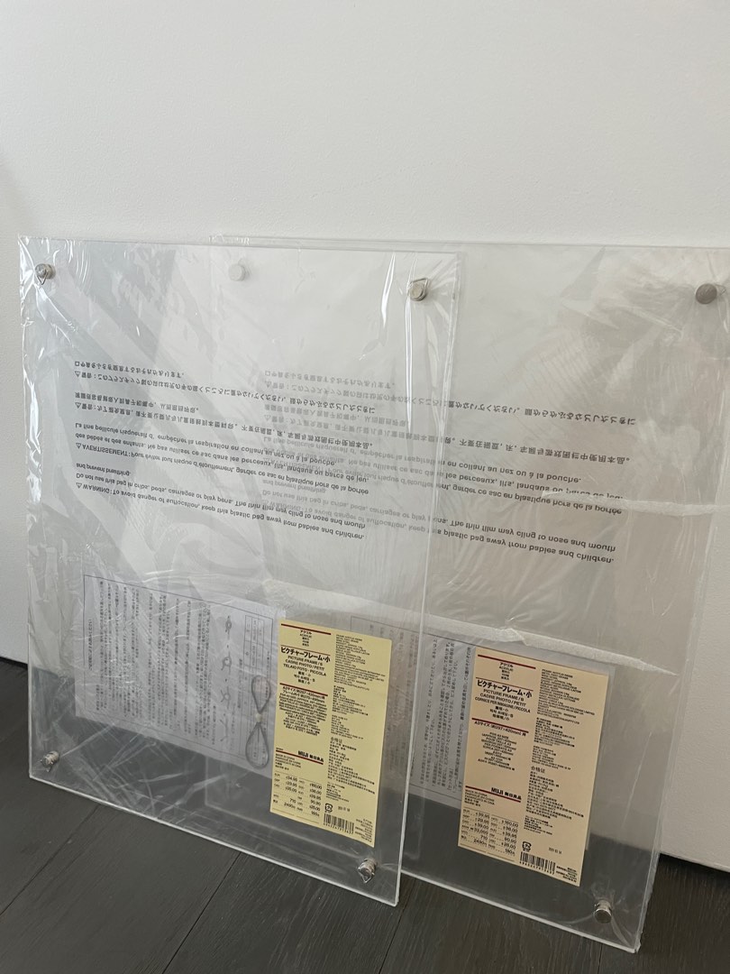 Acrylic picture frame from muji A3 size 370mm x 490mm, Furniture & Home ...