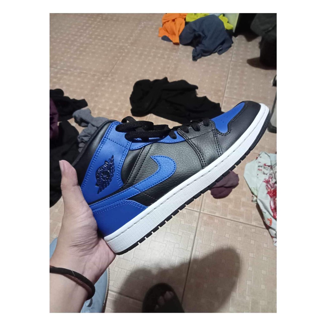 Air jordan 1 mid Hyper Royal Blue, Men's Fashion, Footwear, Sneakers on ...