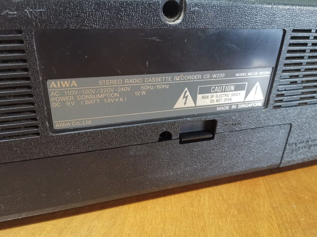Aiwa Stereo Radio Cassette Recorder Model CS-W220 Vintage Retro Antique ...