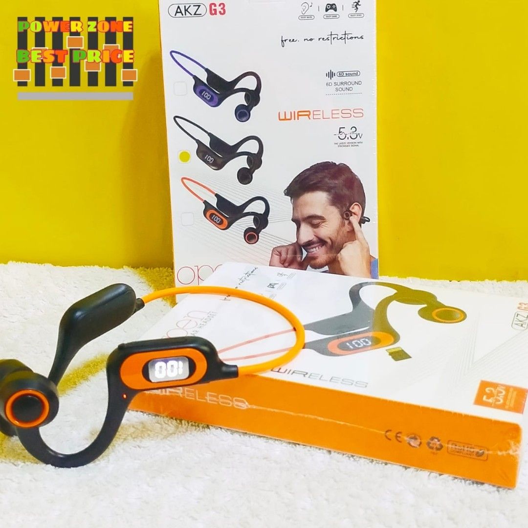 AKZ BONE CONDUCTION HEADPHONES, Audio, Headphones & Headsets on Carousell