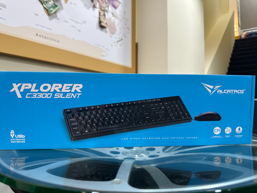 Alcatroz Xplorer C3300 Silent USB Wired Keyboard & Mouse Combo ...