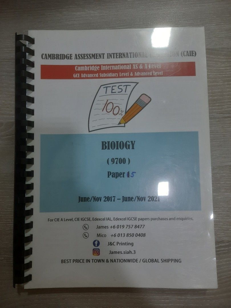 A-Level Biology Paper 5, Hobbies & Toys, Books & Magazines, Textbooks ...