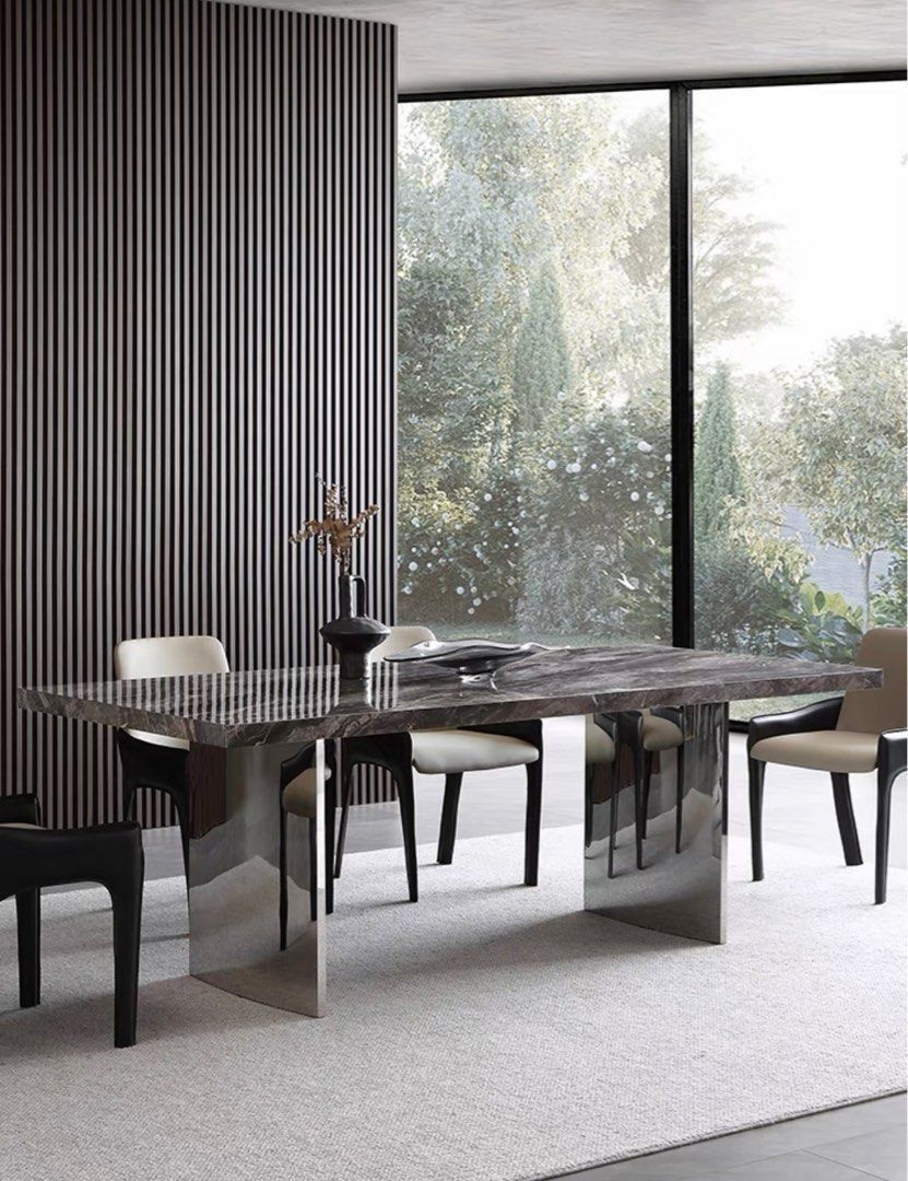 AMREENA Modern Marble Dining Table, Furniture & Home Living, Furniture ...