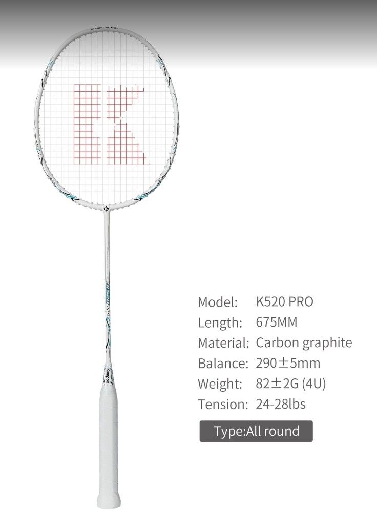 Badminton Racket Kampoo K520 Pro, Sports Equipment, Sports & Games ...
