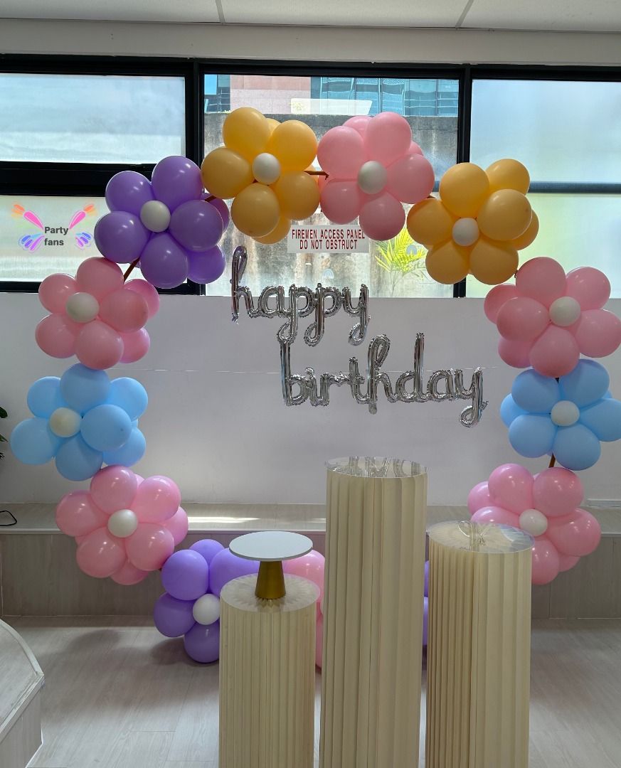 Balloon garland setup/ Balloon party/Proposal/100 days/Baby shower ...