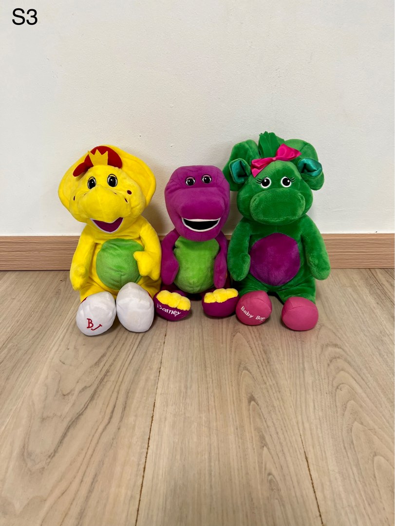 Barney soft toy set, Hobbies & Toys, Toys & Games on Carousell