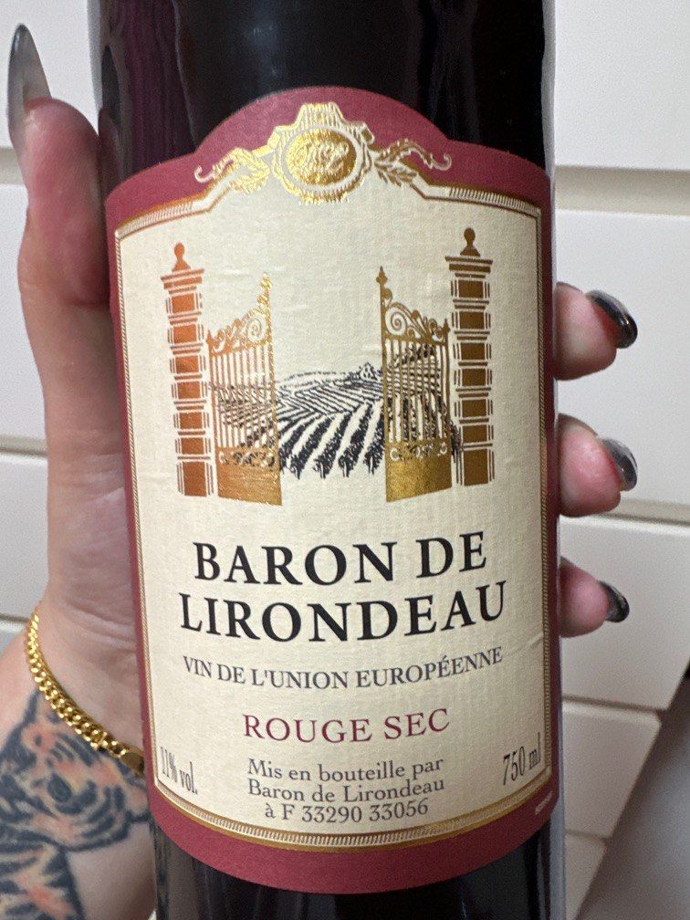 Baron De Lirondeau Rouge Sec, Food & Drinks, Alcoholic Beverages on ...