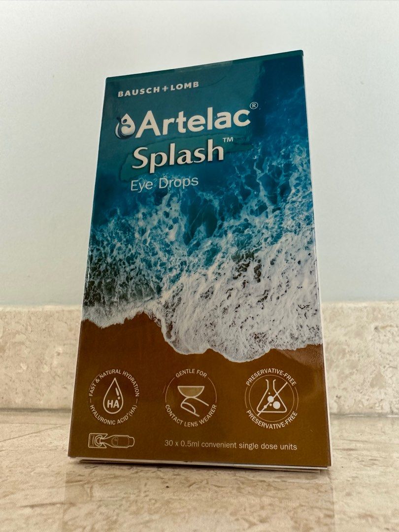 BAUSCH+LOMB Artelac Splash Eye Drops, Health & Nutrition, Medical ...