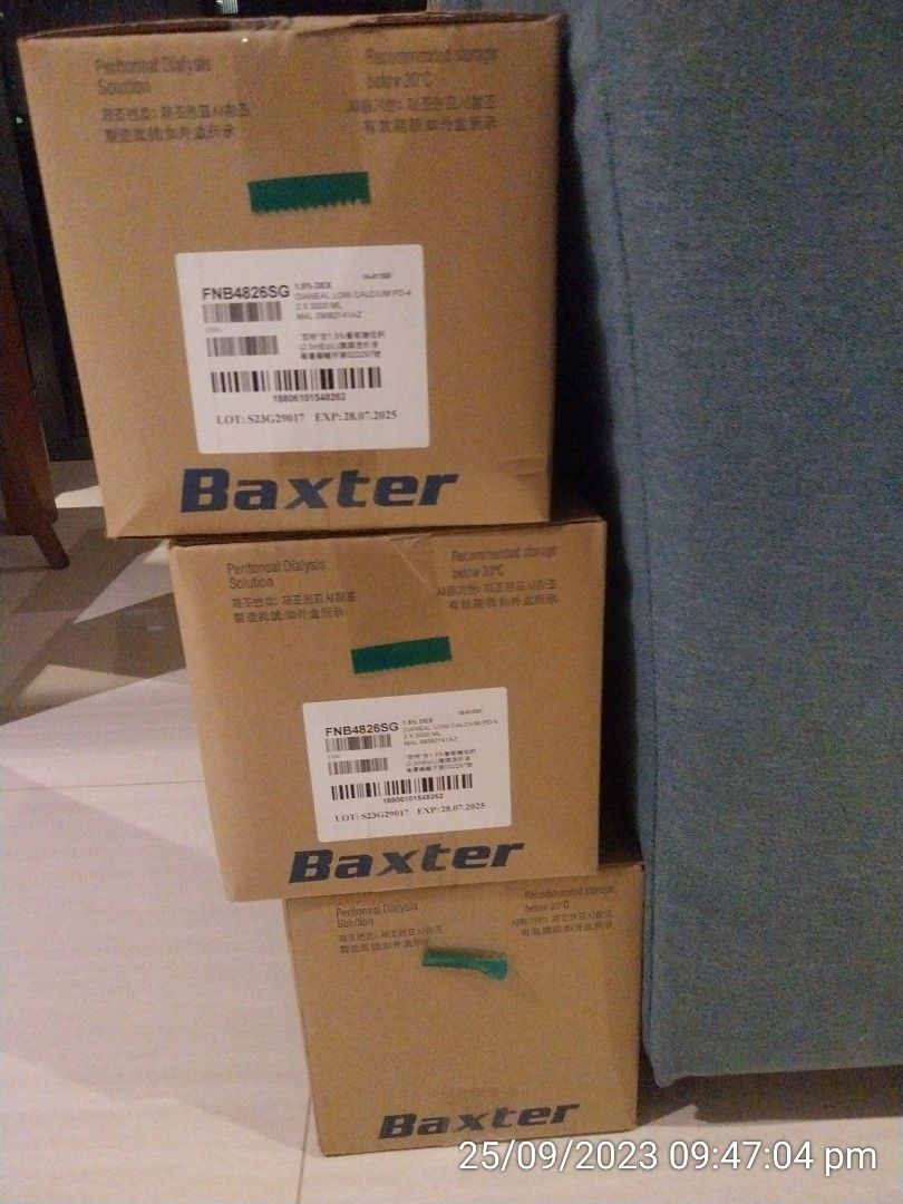 Baxter dialysis solution, Health & Nutrition, Medical Supplies & Tools on Carousell