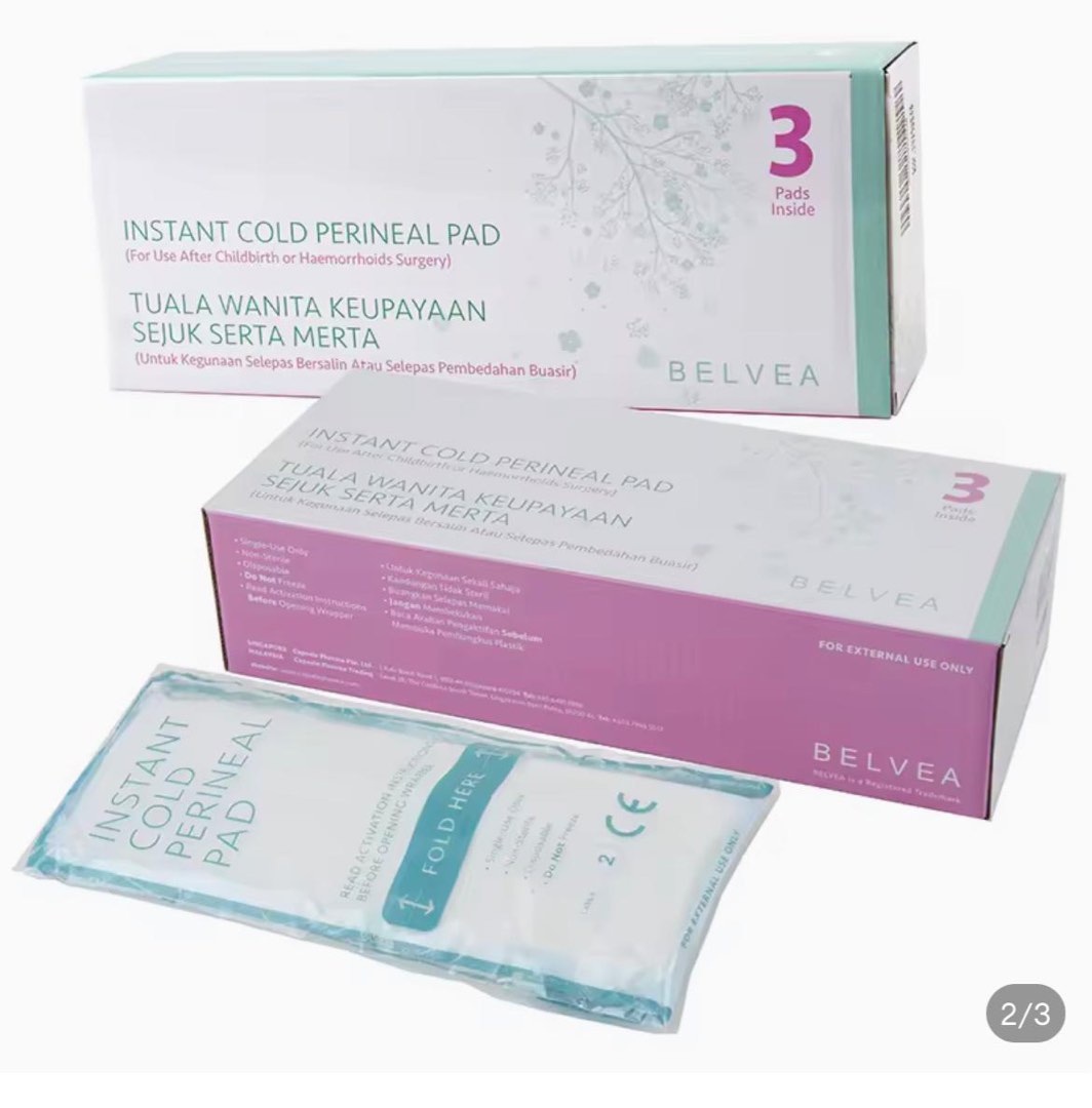 Belvea instant cold perineal pad (twin pack) 6 pieces, Babies & Kids ...