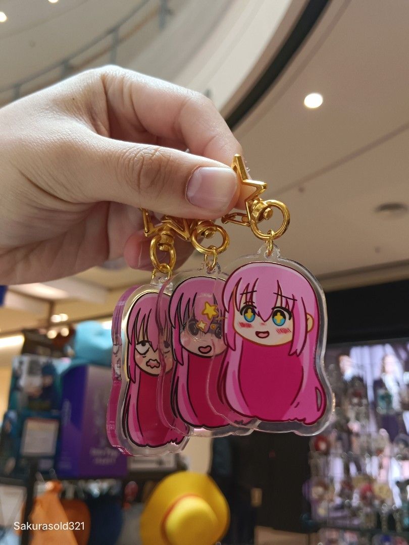 Bocchi the rock keychains acrylic hitori ryo ikuyo, Hobbies & Toys ...