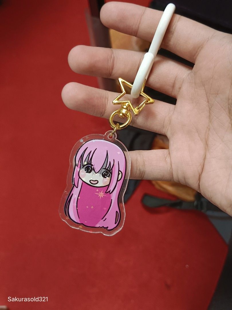 Bocchi the rock keychains acrylic hitori ryo ikuyo, Hobbies & Toys ...