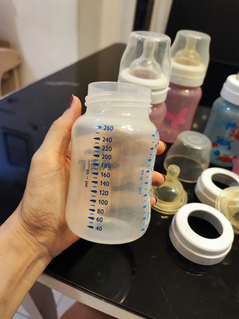 Sisa 2 (pink & putih) tanpa tutup, Botol Susu AVENT Classic 260ml boys ...