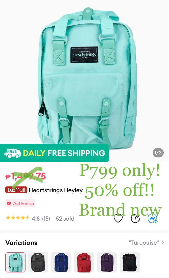 Brand New Heartstrings backpack, Women's Fashion, Bags & Wallets ...