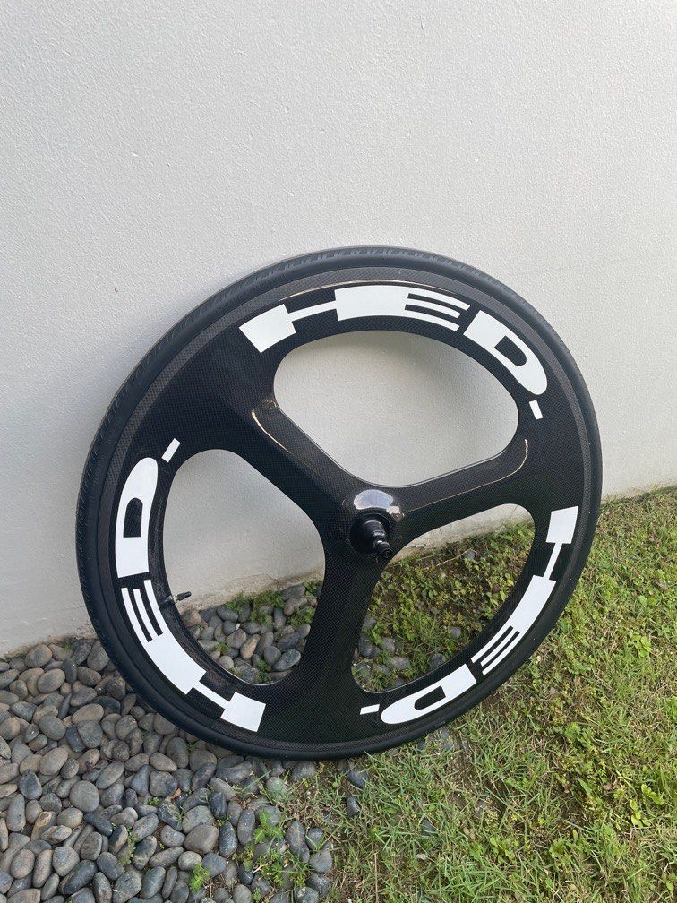 Carbon tri spoke wheel, Sports Equipment, Bicycles & Parts, Parts ...