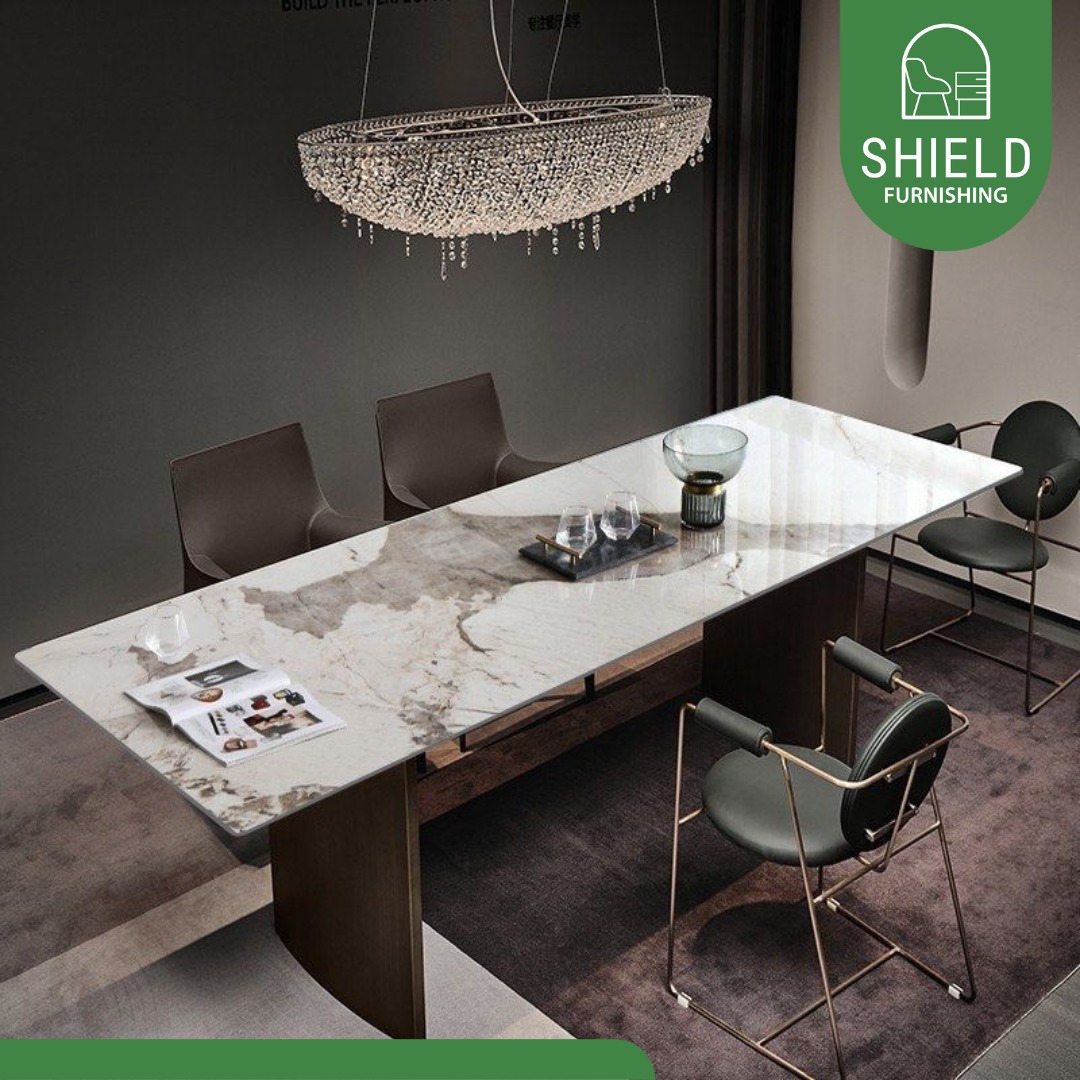 CASSANDRA Modern Sintered Stone Dining Table, Furniture & Home Living ...