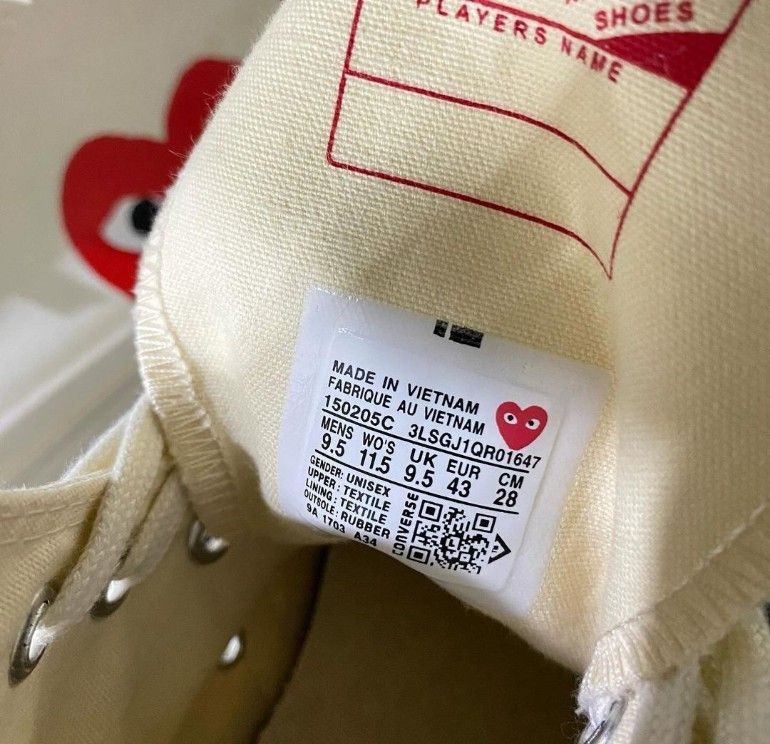 CDG x Converse Chuck Taylor Hi cut, Men's Fashion, Footwear, Sneakers ...