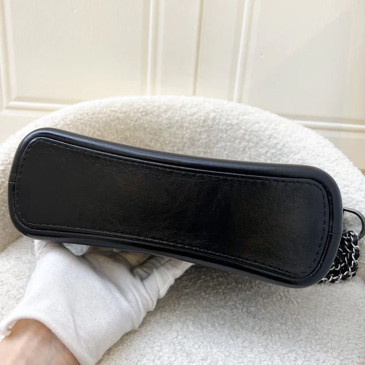 Chanel New Medium Gabrielle Hobo Bag in Black Calfskin and 3-tone HW ...