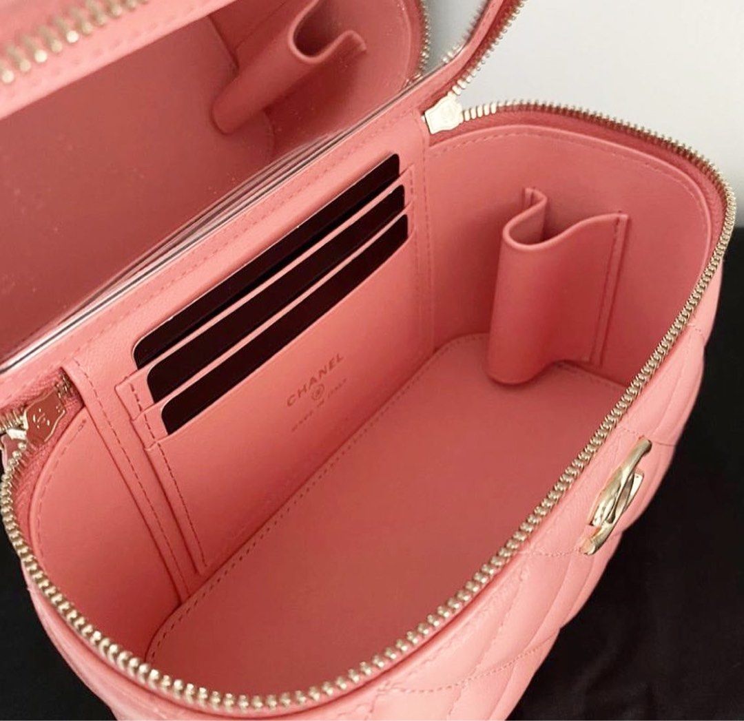 Chanel Pink Vanity Bag, Luxury, Bags & Wallets on Carousell