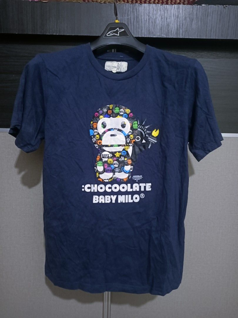 Chocolate x baby milo shirt, Men's Fashion, Activewear on Carousell