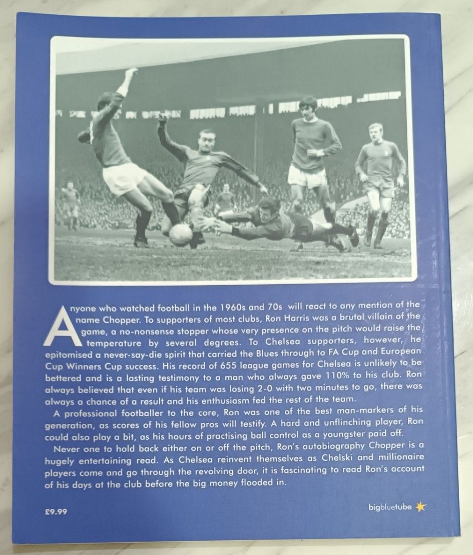 Chopper - A Chelsea Legend by Ron Harris (signed), Hobbies & Toys ...