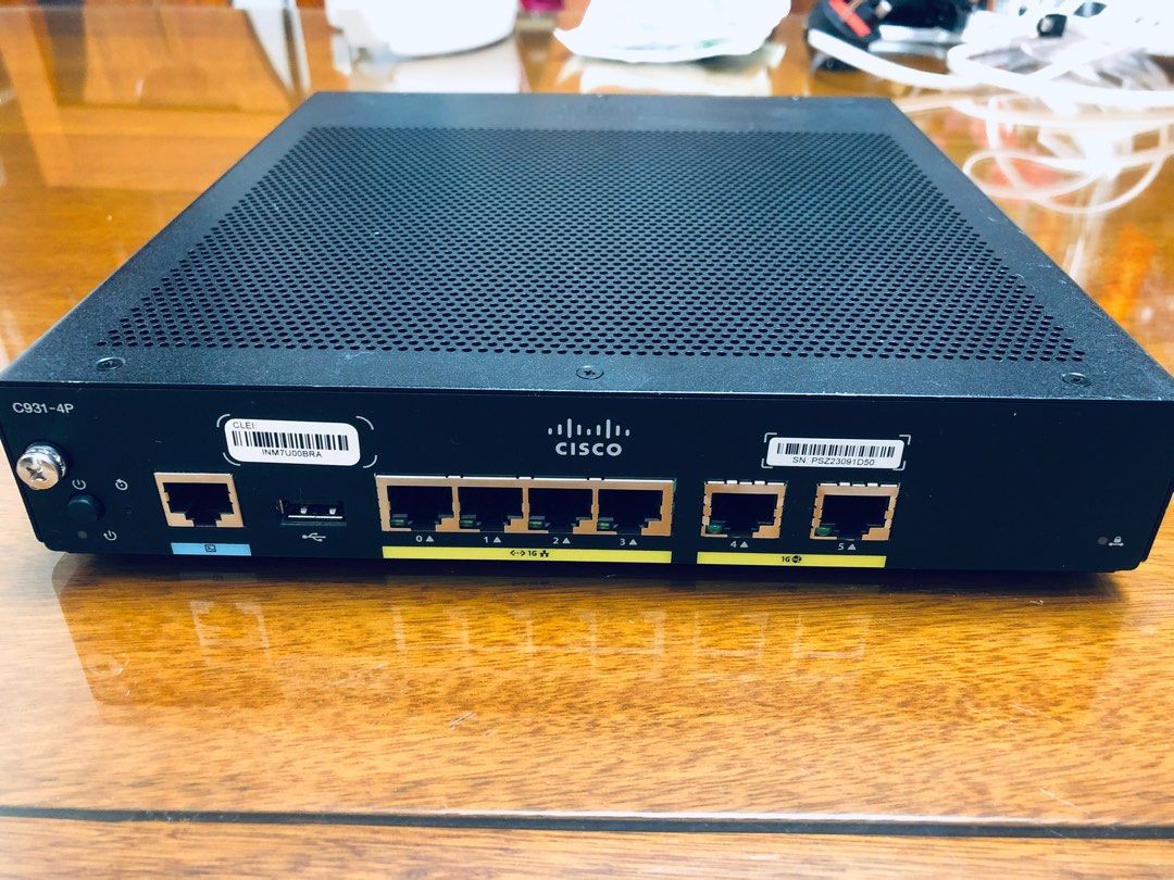 Cisco 931 Gigabit Ethernet security router, 電腦＆科技, 電腦周邊及配件, Wifi及上網相關產品 ...