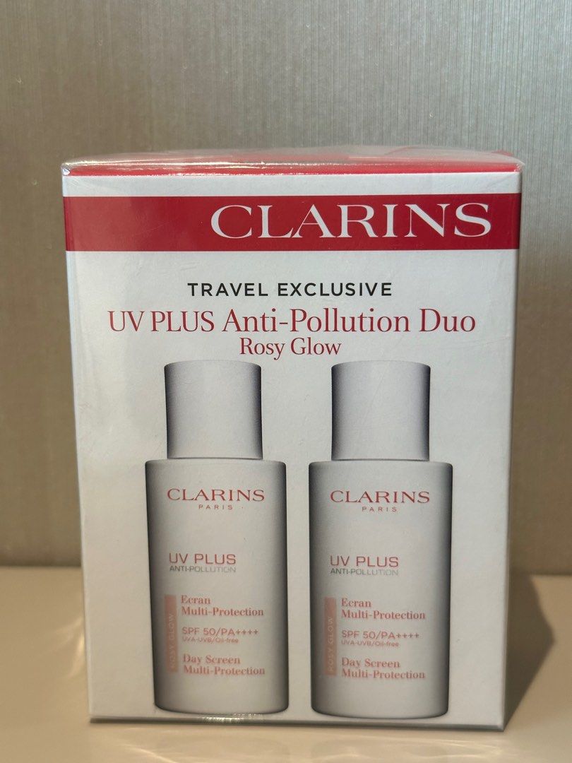 Clarins UV Plus Anti- Pollution Duo Rosy Glow NEW, Beauty & Personal ...