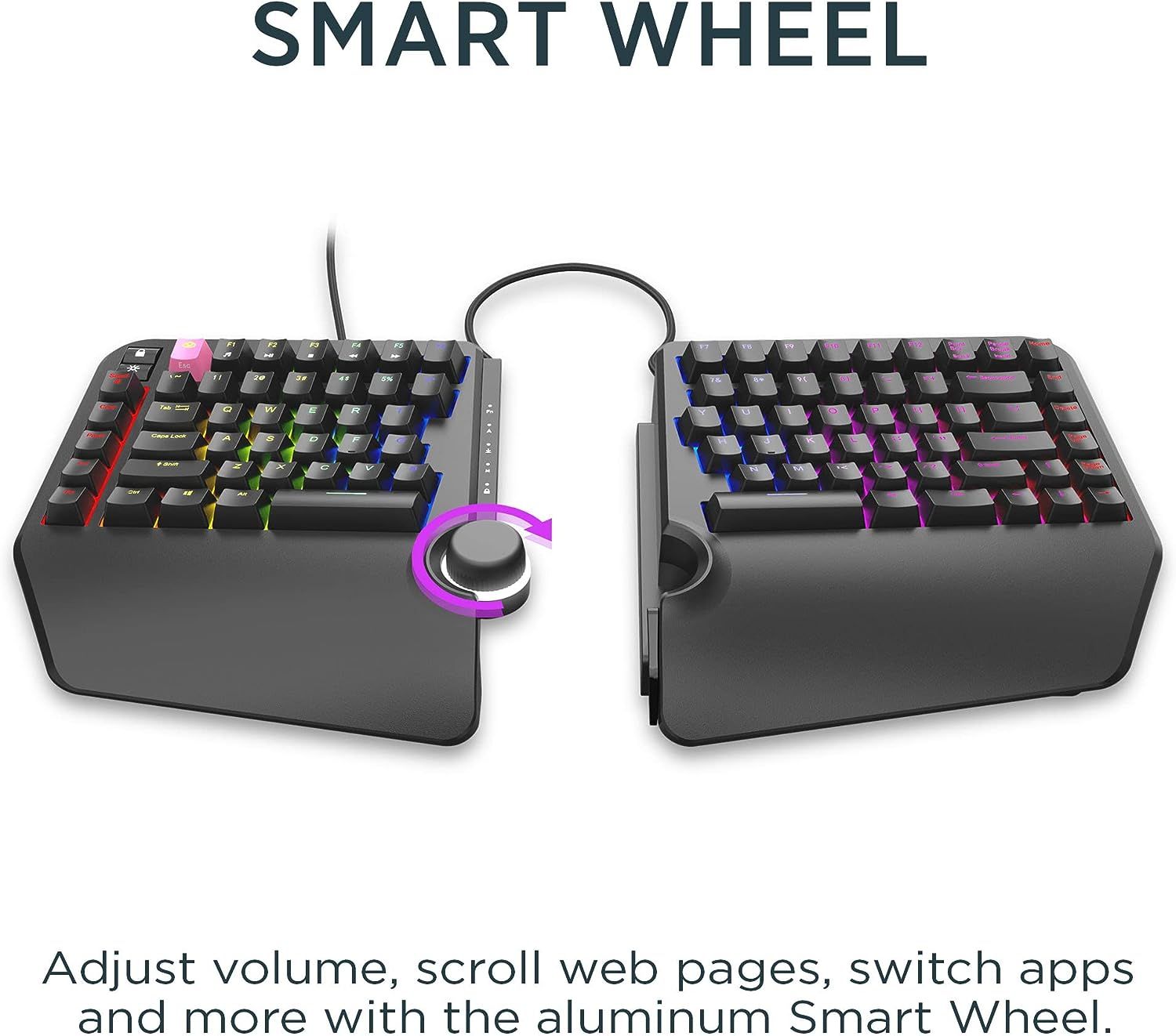 Cloud Nine ErgoTKL Ergonomic Tenkeyless Mechanical Keyboard for PC ...